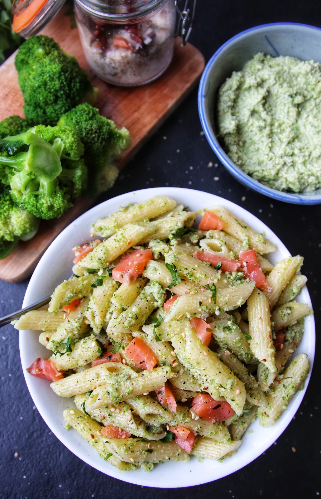 Penne au pesto de brocoli - Baroudeuse Culinaire